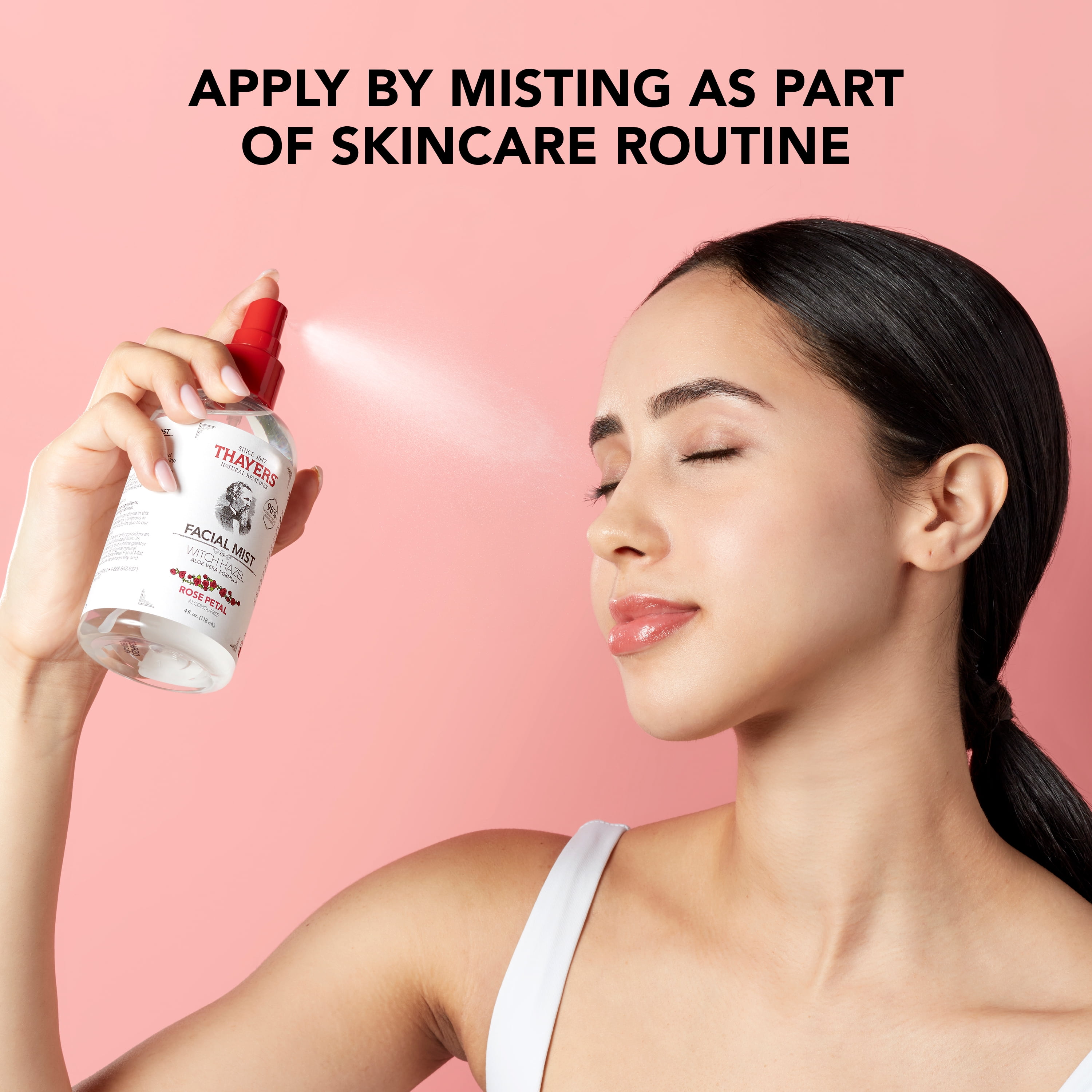 Thayers Alcohol-Free Rose Petal Witch Hazel Facial Mist, 4 oz