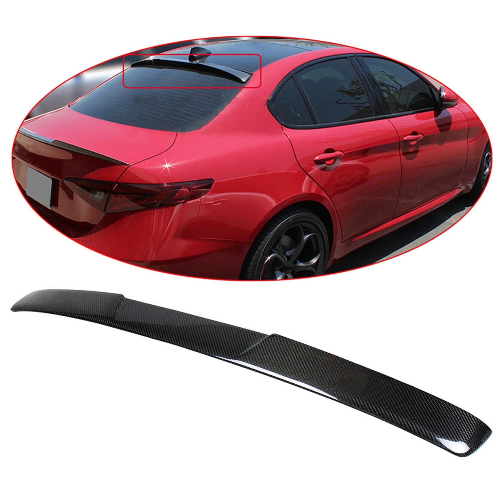 LABLT Rear Window Roof Spoiler for 2017-21 Alfa Romeo Giulia ...