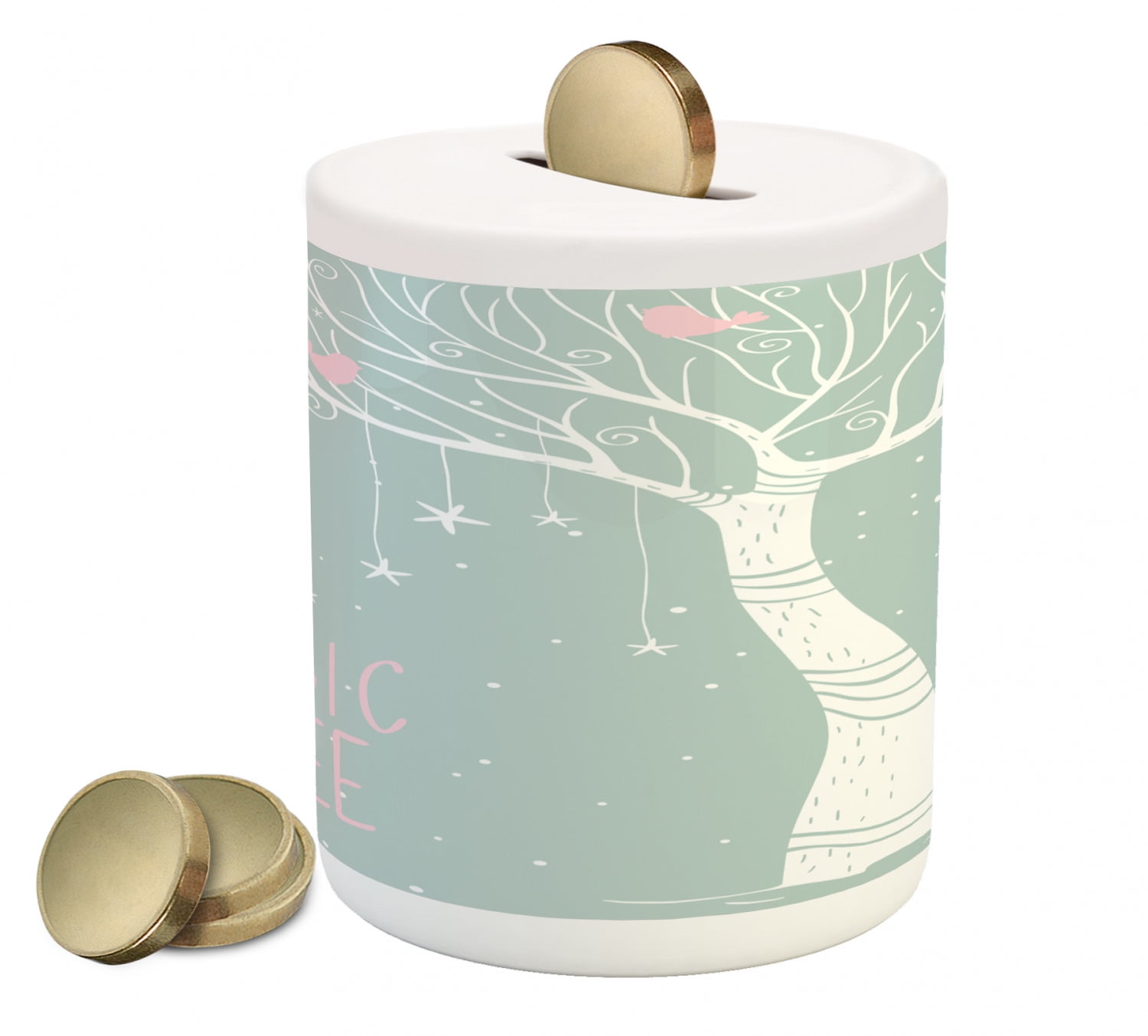 Magic Piggy Bank, Magic Plant with Stars and Moon Hanging on Branches ...