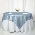 BalsaCircle 90" x 90" Dusty Blue Metallic Crinkled Taffeta Square Table ...