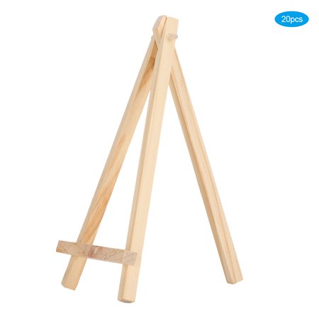 11 X 19cm Natural Wood Mini Display Easel, Foldable Mini Picture Stands ...