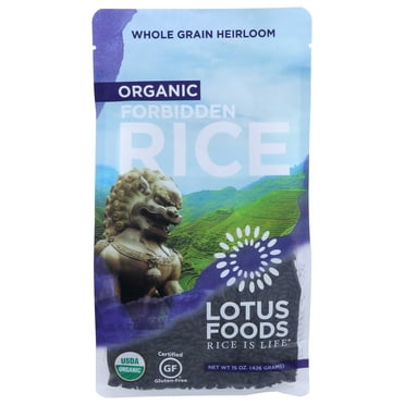 Lotus Foods Heirloom Forbidden Black Rice, 15 oz - Good Source of ...