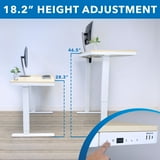 Mount-It! Compact Height Adjustable Sit-Stand Desk with Drawer USB Hub ...