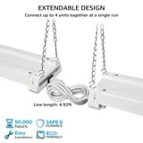 LEONLITE 4ft Linkable LED Motion Sensor Shop Lights, 40W(120W Equiv ...