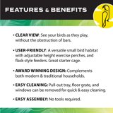 Caitec Featherland Paradise Tree Tops Clear View Small Bird Habitat ...