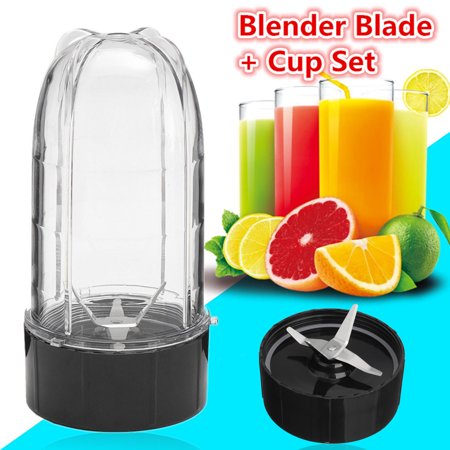 Clear Tall Cup /Lids / Extractor Blade Accessory Kit FOR Magic Bullet ...