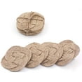Rii Brand Jute Rope Coaster Rustic Natural Color Set of 4, 4" - Walmart.com