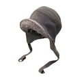 Gray Womens Winter Trapper Hat With Ear Flaps For Cold Weather ...