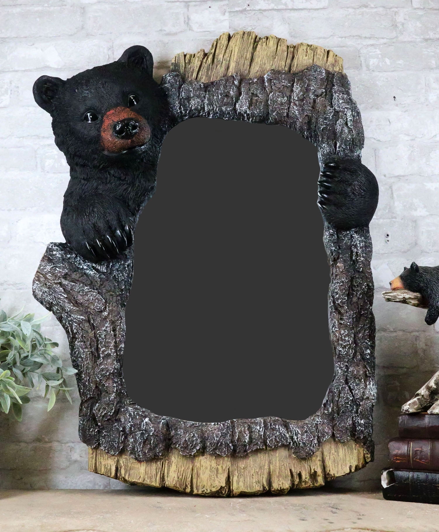 Large 27" H Western Rustic Forest Black Bear Holding A Tree Branch Wall ...