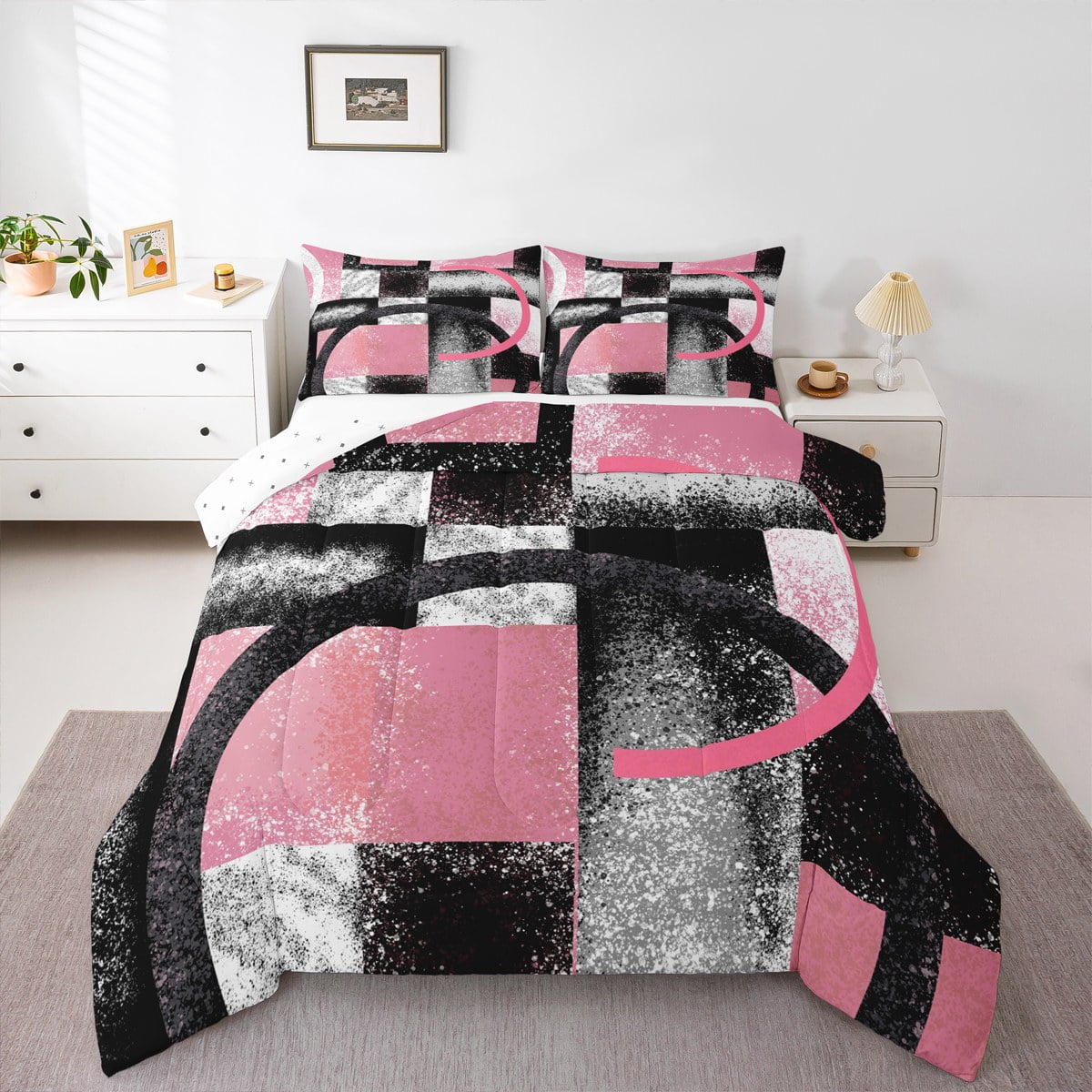 Click here for Manfei Circle Geometry Bedding Sets Full With Comf... prices