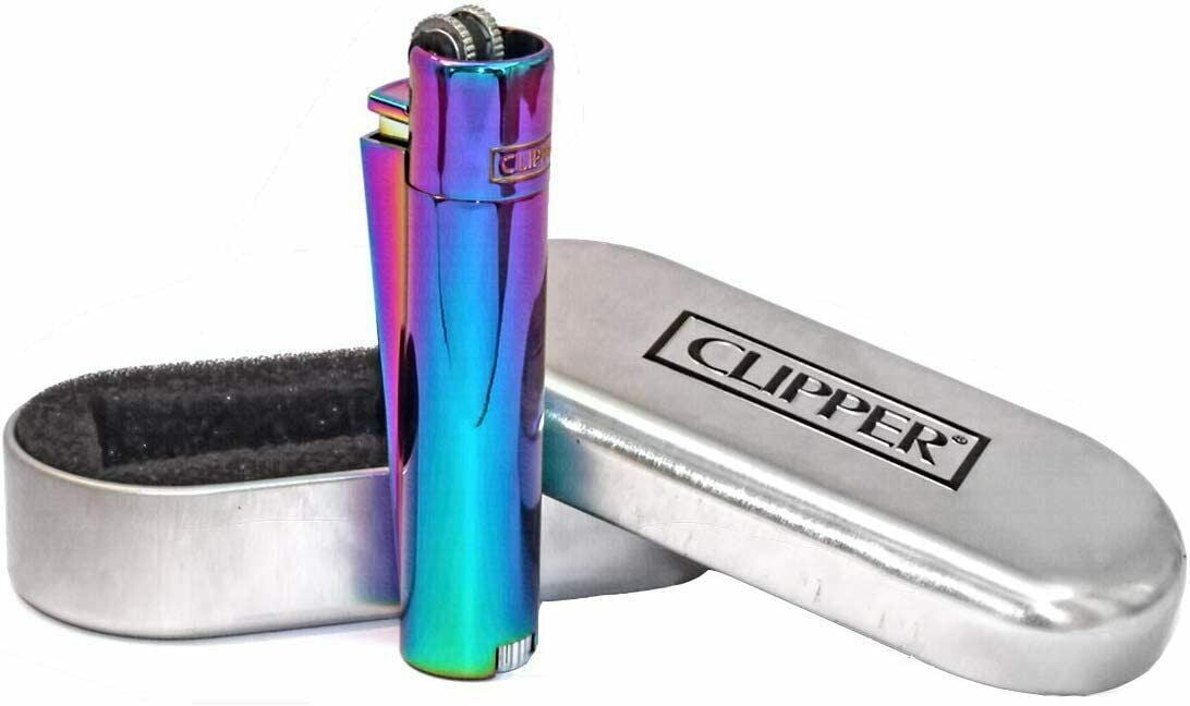 CLIPPER METAL LIGHTER - Full Size Refillable Flint Lighter Icy Purple ...
