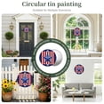 4th of July Round Metal Signs for Outside US Flag Rustic Tin Signs ...