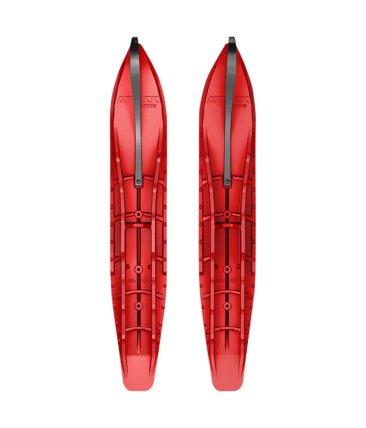 Slydog Attack Red Plastic Snowmobile Skis (ATKSOLREDLOPBLK) - Walmart.com