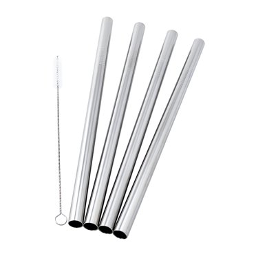 Sinvic 0.5'' Wide Stainless Steel Straws, Reusable for Jumbo Drinks ...