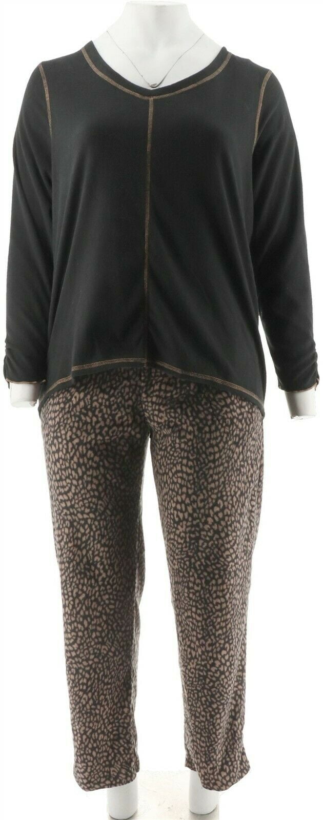 Stan Herman Tall Micro Fleece Novelty Pajama Set Women's A294389 ...