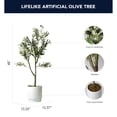 American Art Decor Artificial Olive Tree in White Ceramic Pot with ...