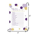 Purple and Gold Baby Shower Word Scramble Game Pack of 25 Unscramble ...