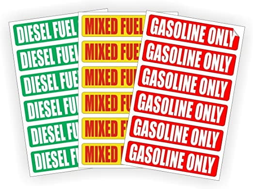 6-pack DIESEL FUEL ONLY | MIXED FUEL ONLY | GASOLINE ONLY Automotive ...