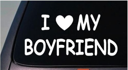 I LOVE MY BOYFRIEND DATING STICKER FRIENDS funny college laptop car ...