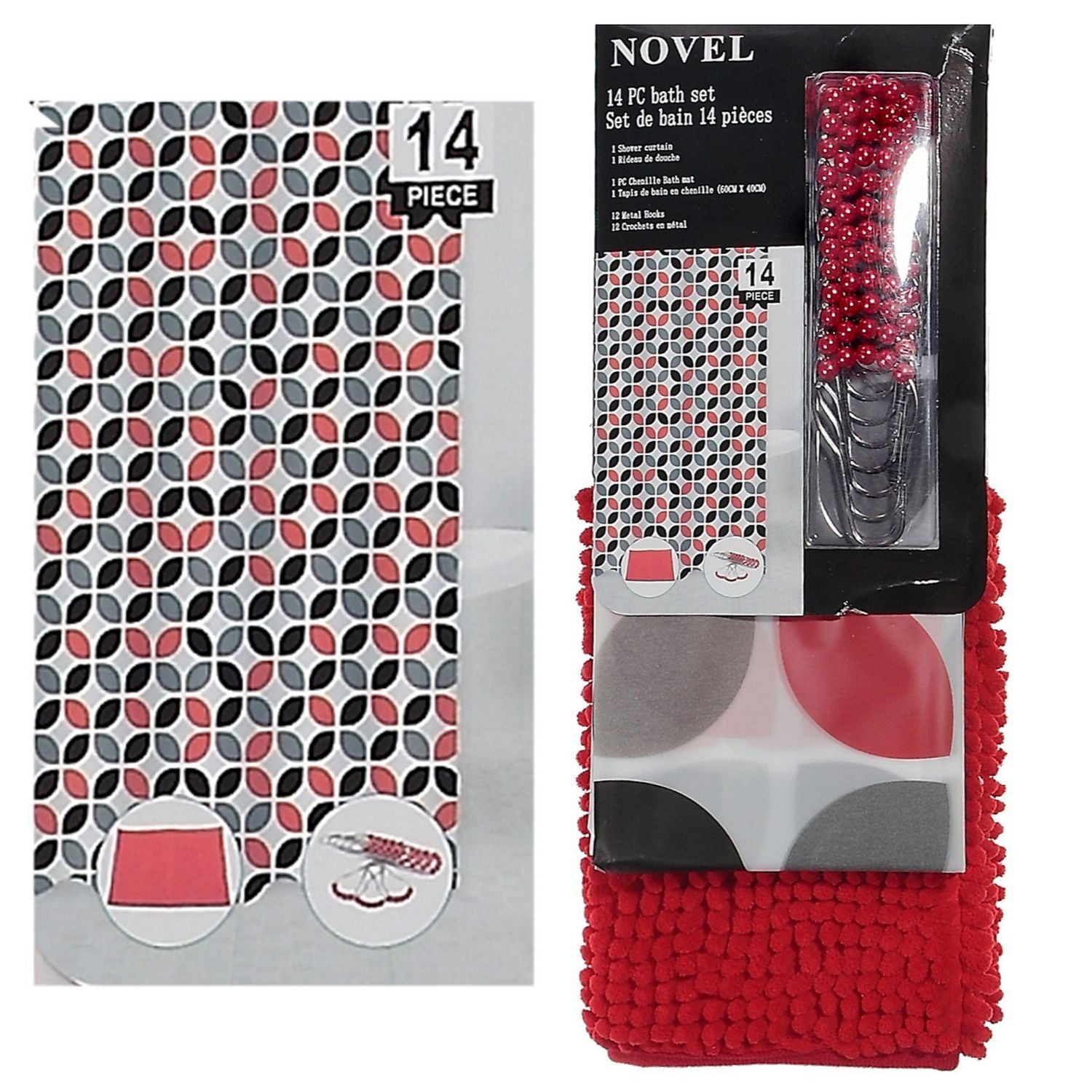 Click here for Ih Casadécor 14pc Set Peva S. Curtain + 12 Hooks +... prices