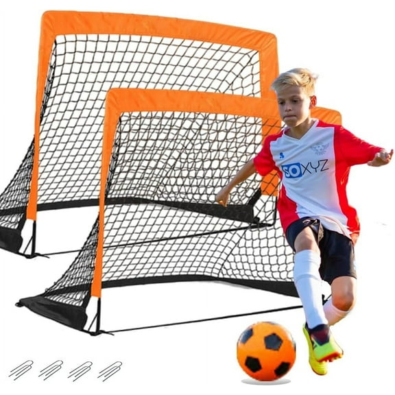 Franklin Sports Indoor & Outdoor Kids Soccer Set with 24x16 Goal, Ball ...