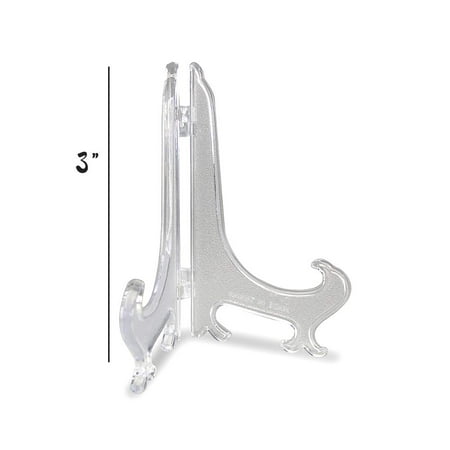 BANBERRY DESIGNS 3 Inch Clear Plastic Easels - Set of 20 Clear Acrylic ...