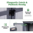 Outdoor Storage Cabinet with Steel Lining, Adjustable Shelf, Asphalt ...