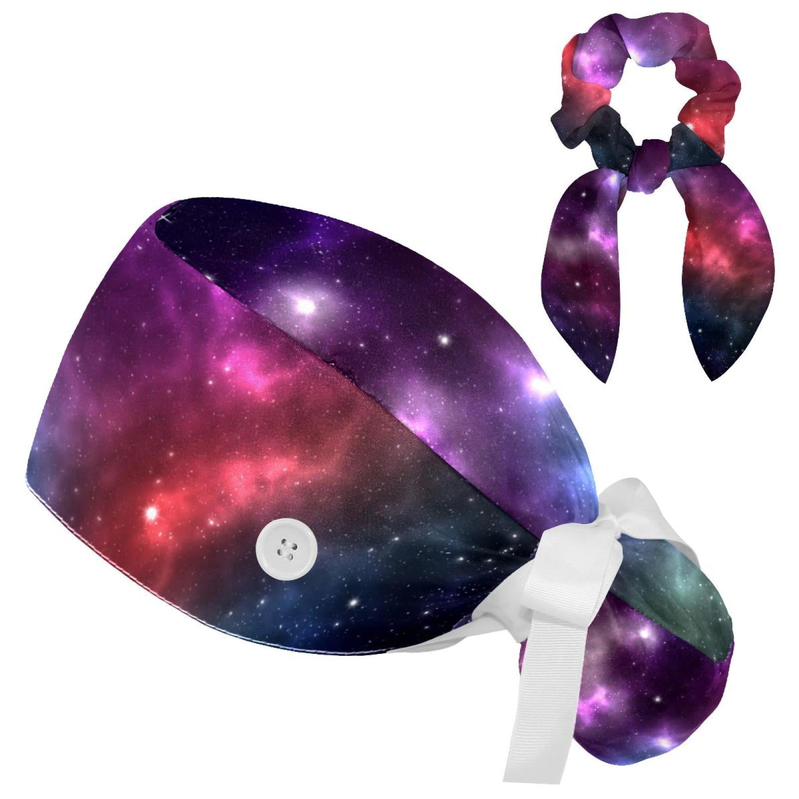 Working Cap with Buttons and Sweatband Scrub Hat Bouffant Caps with ...