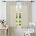 Beige Solid Sheer Curtains for Living Room Bedroom, Minimalist Cloth ...