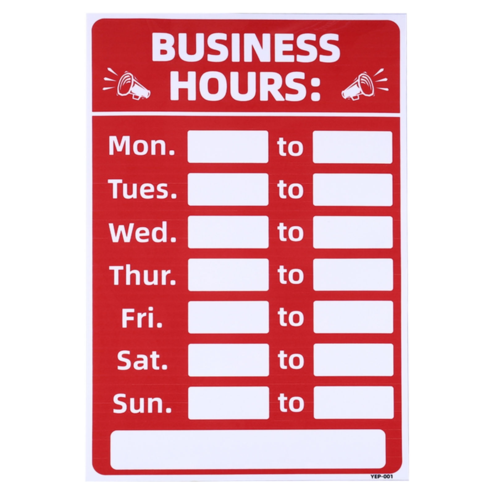 Uxcell Business Hour Sign Adhesive with Number Sticker and Open/Close ...