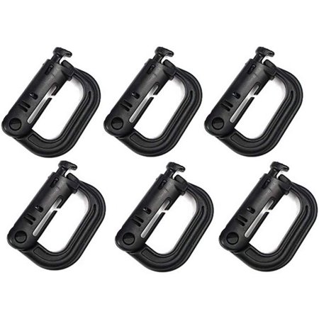 JOYWEI 6 D-Ring Shape Carabiners for Molle Attachment System | Walmart ...