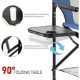 26" Tall Directors Chair Height Seat Folding with Side Table Storage ...