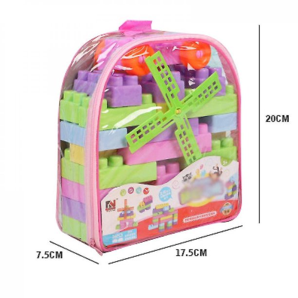 36 Pieces Of Children's Backpack Building Blocks Exercise Children's ...