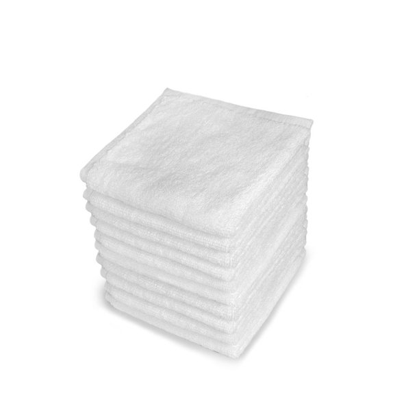 Pacific Linens 100% Cotton Washcloths, Face Fingertip Towels 12 x 12 ...