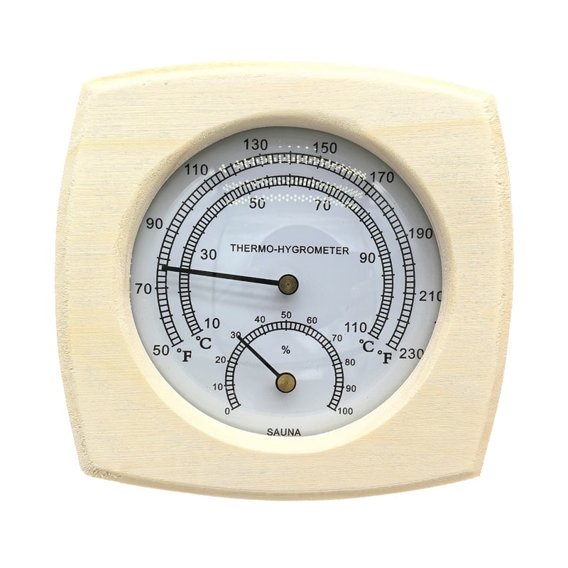 Sauna Thermometer 3 in 1 Wooden Thermometer Hygrometer Precise Indoor ...