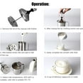 Manual Milk Frother 14oz/400ml Stainless Steel Frothing Pitcher With ...