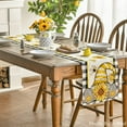 Buffalo Plaid Sunflower Gnome Bee Summer Table Runner, Seasonal Spring ...
