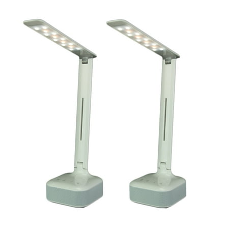 Evolution Lighting White LED Desk Lamp with Wireless Speaker Set of 2 | Walmart Canada