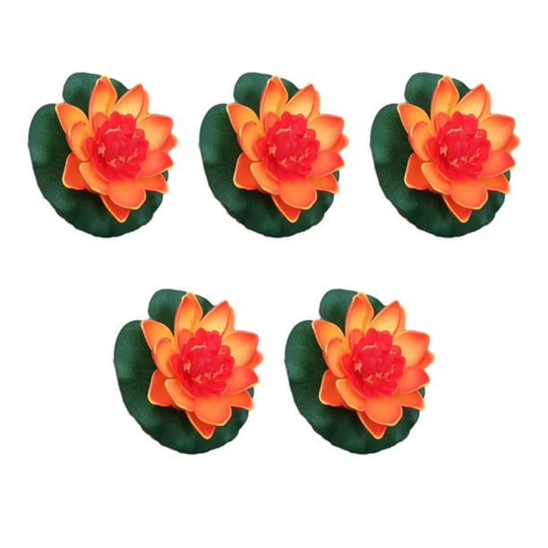 Justharion 5pieces Artificial Float Lotus Flowers Low Maintenance And ...
