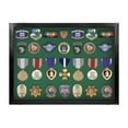 PENNZONI Medals Display Case, Military Shadow Box, Black w/ White Felt ...