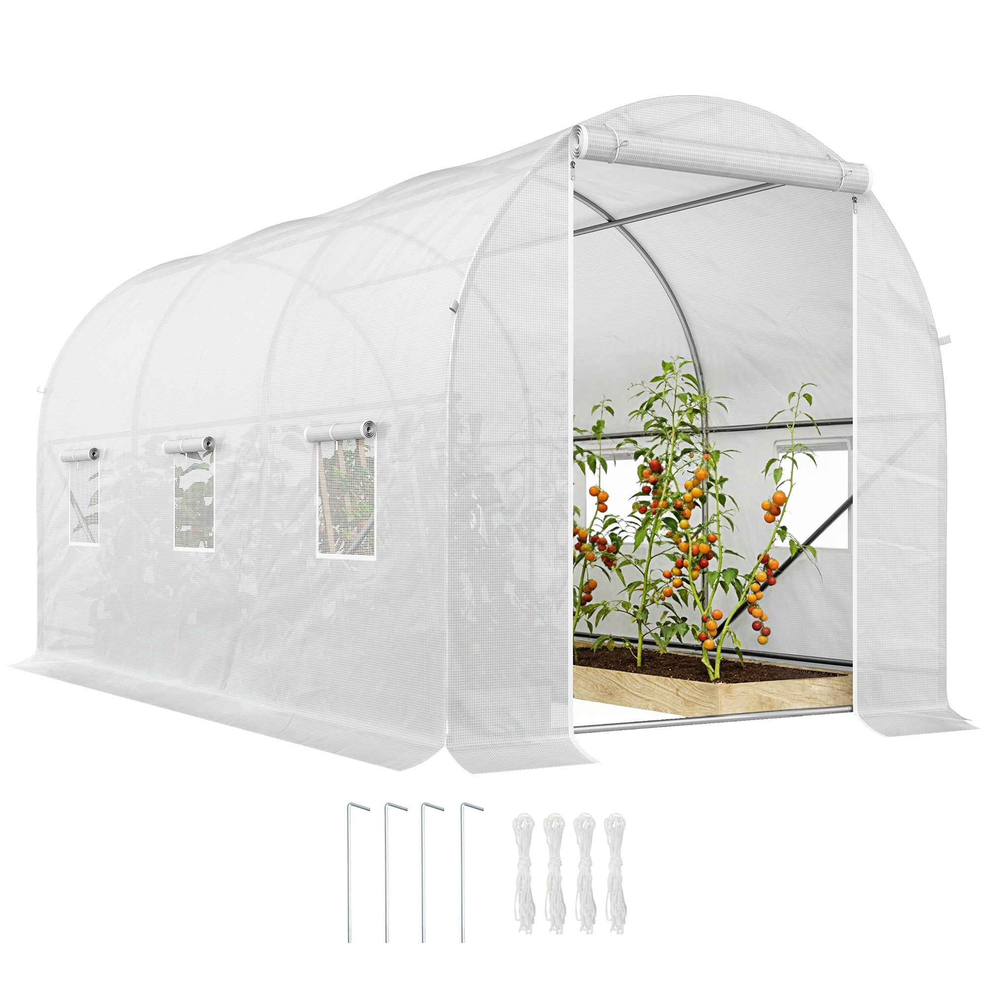 Click here for Outsunny Walk-In Tunnel Greenhouse  Garden Plant G... prices