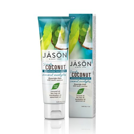 JASON Simply Coconut Refreshing Coconut Eucalyptus Toothpaste, 4.2 oz ...