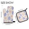 2 PCS Oven Baking Gloves Set Heat Resistant Oven Mitt & Pot Holder Set ...