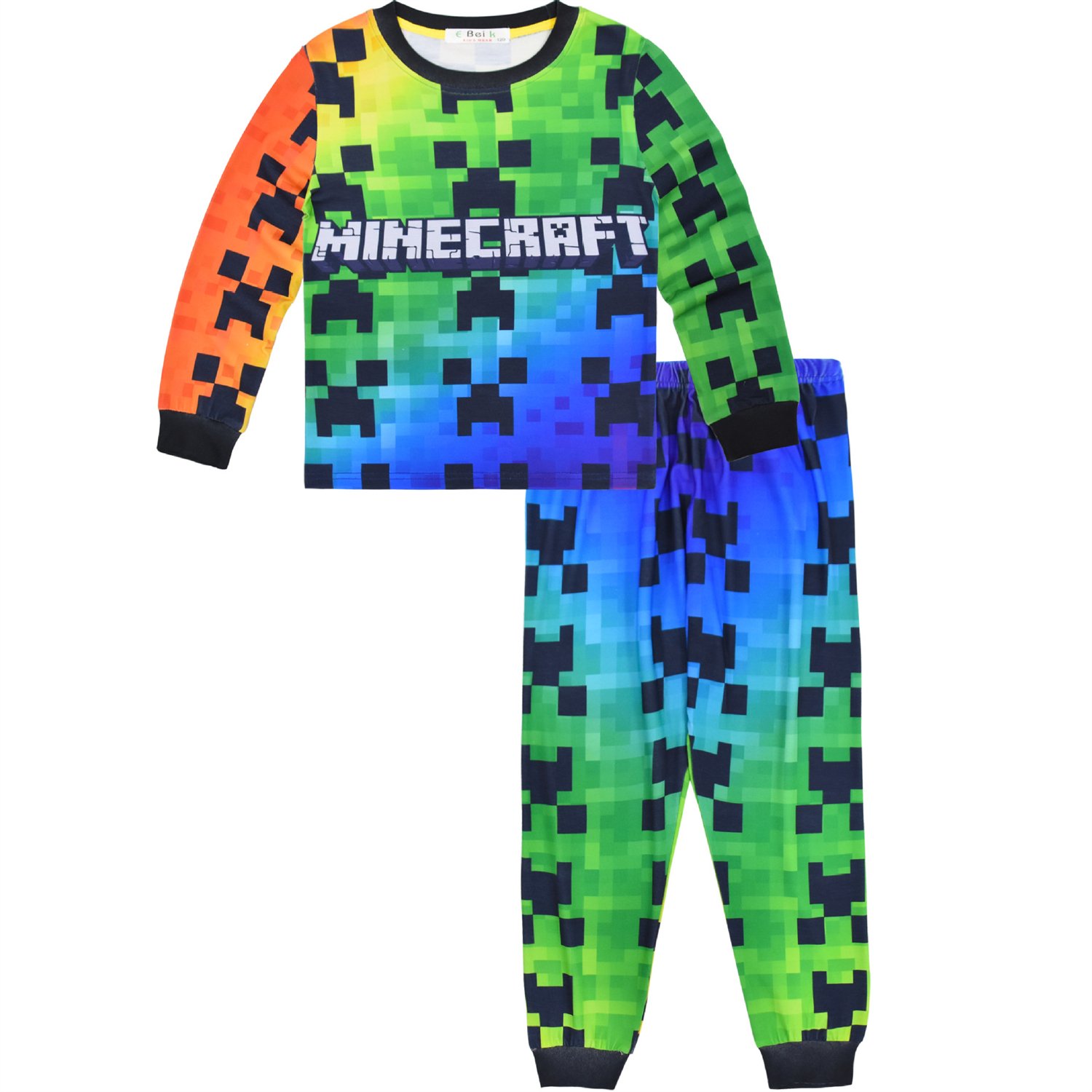 Click here for Kawell Minecraft 2 Piece Pajama Set boys Long Slee... prices