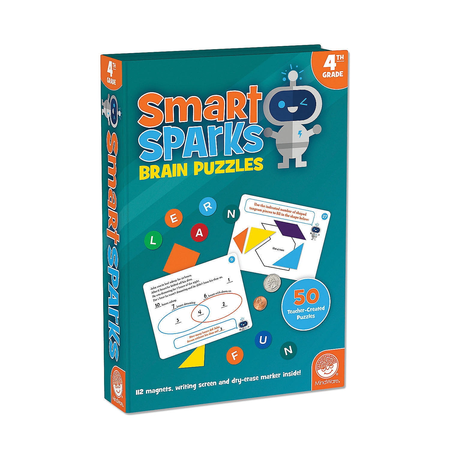 MindWare Smart Sparks Brainy Puzzles: Grade 4 – Logic & Reasoning ...