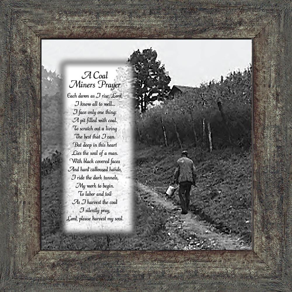 a coal miners prayer, picture frame 10x10 8592 - Walmart.com