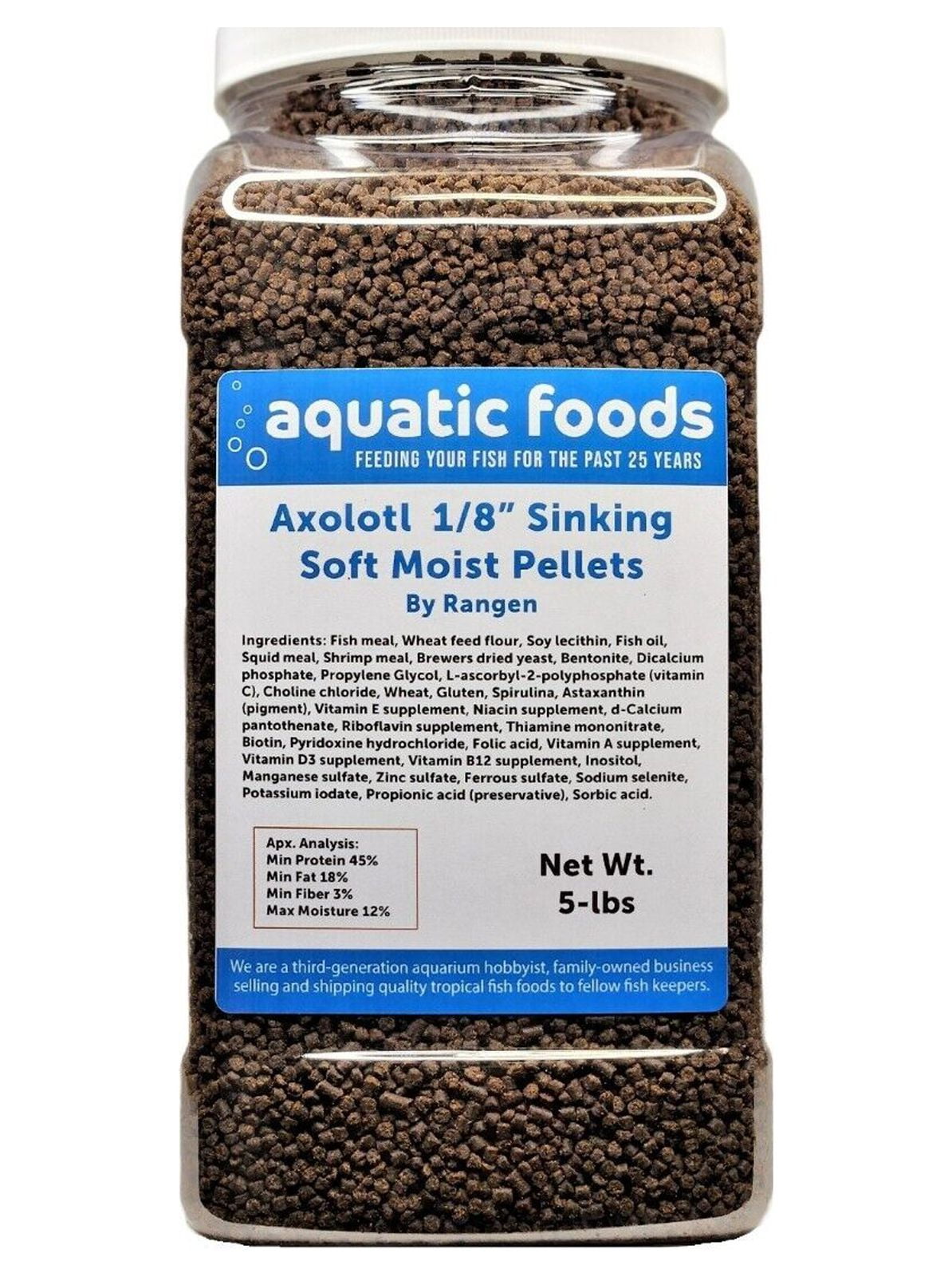 Axolotl Food 1/8" Soft Moist Sinking Rangen Salmon Pellets for Juvenile ...