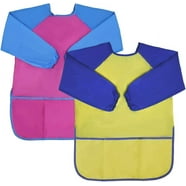 Bobasndm 2 Pack Kids Art Smocks Waterproof Kids Painting Aprons Toddler ...