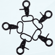 50-Piece Set of Swivel Snap Hooks D Rings Metal Lobster Claw Clasps for ...