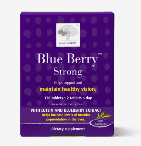 New Nordic Blue Berry Strong | Eye & Vision Support Supplement | Lutein ...
